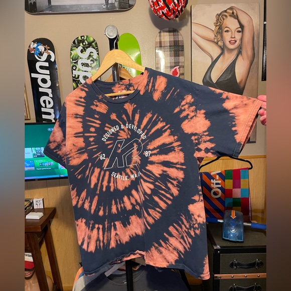 K2 | Shirts | K2 Skies Custom One Of One Spiral Reverse Dye | Poshmark